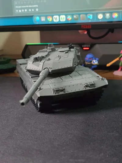 Leopard 2 A7 Main Battle Tank Movable Cannon 1/35 - Free 3D Print Model ...