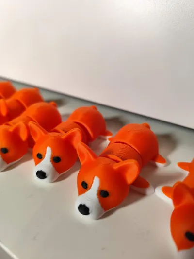 Cute Articulated Corgi Mini Dog - Free 3D Print Model - MakerWorld