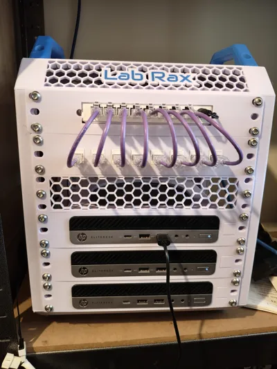 Lab Rax 6U 10" server rack - Bolted Version - Free 3D Print Model ...