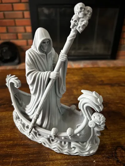 Death Arrived — Gothic Boat Statue - Free 3D Print Model - MakerWorld