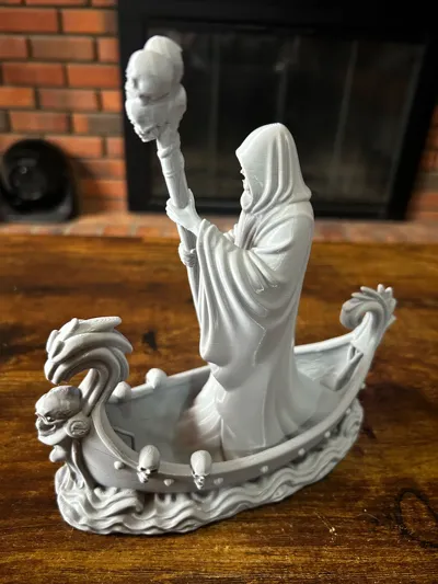 Death Arrived — Gothic Boat Statue - Free 3D Print Model - MakerWorld
