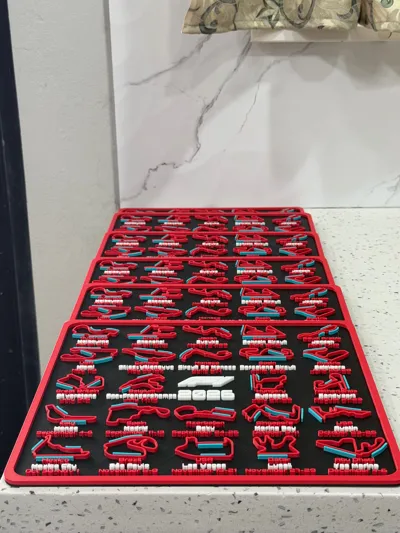 2026 F1 Calendar with DRS Zones - Free 3D Print Model - MakerWorld