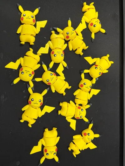 Pikachu Mini Flexi – Articulated Keychain Figure - Free 3D Print Model ...