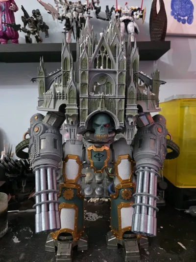 Gothic Siege Walker – Cathedral Mech - Free 3D Print Model - MakerWorld