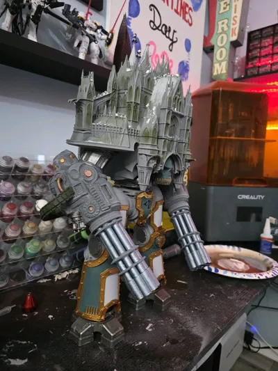 Gothic Siege Walker – Cathedral Mech - Free 3D Print Model - MakerWorld