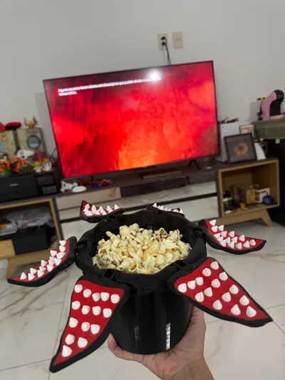 Stranger Things Popcorn Bucket - Demogorgon - Free 3D Print Model ...