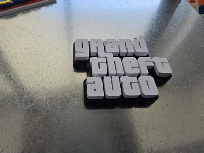 Grand Theft Auto Logo Magnet Remix - Free 3D Print Model - MakerWorld