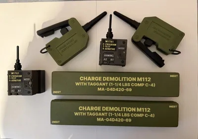US Military M112 C4 Block with Wireless Detonator - Free 3D Print Model ...