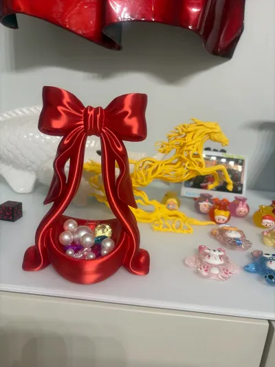Coquette Bow Jewelry Stand & Trinket Dish - Free 3D Print Model ...
