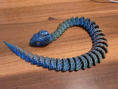 Articulated Snake – Flexy Print-in-Place 3D Model - Free 3D Print Model ...