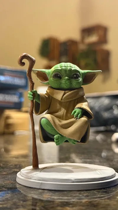 Baby Yoda Floating in the Air - Optical Effect - Free 3D Print Model ...