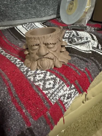 Forest Spirit Tree Stump Planter Decorative Cachepot - Free 3D Print ...