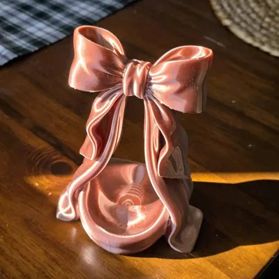 Coquette Bow Jewelry Stand & Trinket Dish - Free 3D Print Model ...