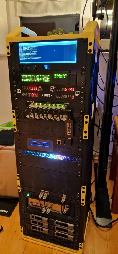 KWS Rack v.2 - Heavy‑Duty 10‑Inch Homelab Rack - Free 3D Print Model ...