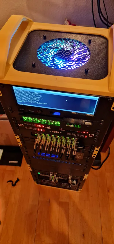 KWS Rack v.2 - Heavy‑Duty 10‑Inch Homelab Rack - Free 3D Print Model ...