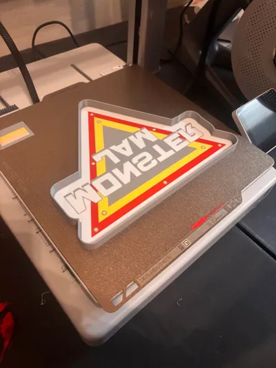 Monster Jam Logo Lightbox - Free 3D Print Model - MakerWorld