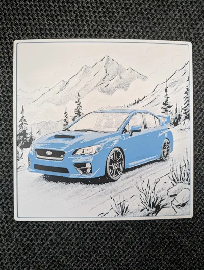 Subaru Impreza WRX STI - Hueforge - Free 3D Print Model - MakerWorld
