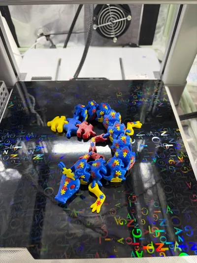 Autism Awareness Dragon - Free 3D Print Model - MakerWorld