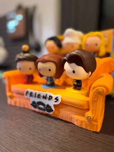 Friends couch mac donalds figurines stand - Free 3D Print Model ...