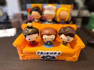 Friends couch mac donalds figurines stand - Free 3D Print Model ...