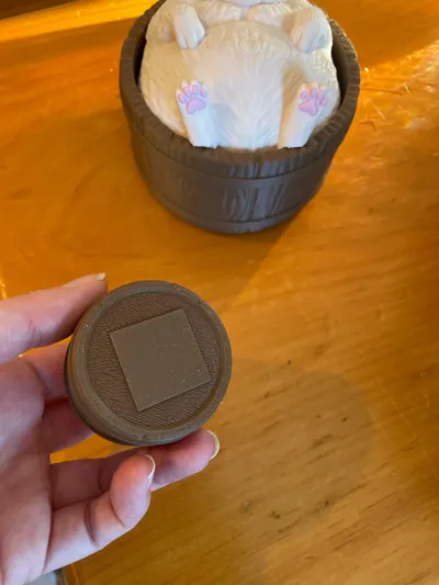 Chonky Cat in a Tub / Storage or Clicker! - Free 3D Print Model ...