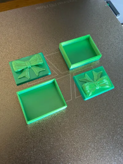 Bow Earrings with gift box Valentine's Day - Free 3D Print Model ...