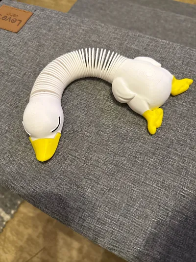 Flexi Goose with Spiral Neck Articulated Desk Toy - Free 3D Print Model ...