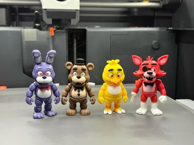 mini flexi FNAF Springtrap, Golden Freddy & Puppet - Free 3D Print ...