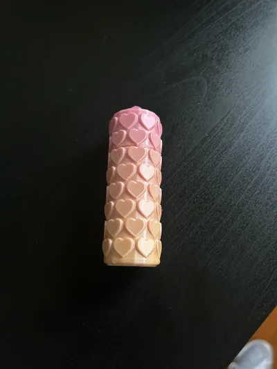 Heart Pattern Lip Balm Screw Top Container - Free 3D Print Model ...