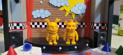 mini flexi FNAF Springtrap, Golden Freddy & Puppet - Free 3D Print ...