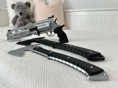 RE9 Leon S. Kennedy - Requiem Revolver - Free 3D Print Model - MakerWorld
