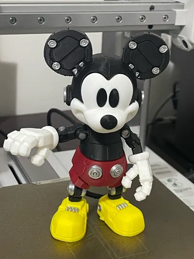 Fully segmented mechanical Mickey Mouse articulated figure Disney ...