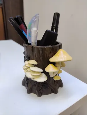 Mushroom Trunk Holder – Forest Fantasy Organizer - Free 3D Print Model ...