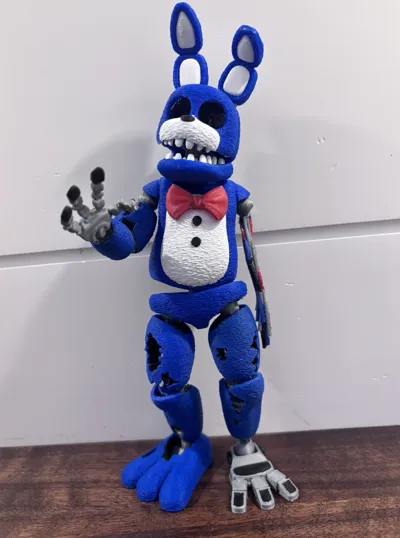 Withered Bonnie Articulating Action Figure - Free 3D Print Model ...