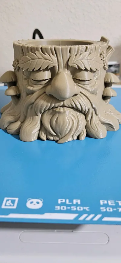 Forest Spirit Tree Stump Planter Decorative Cachepot - Free 3D Print ...