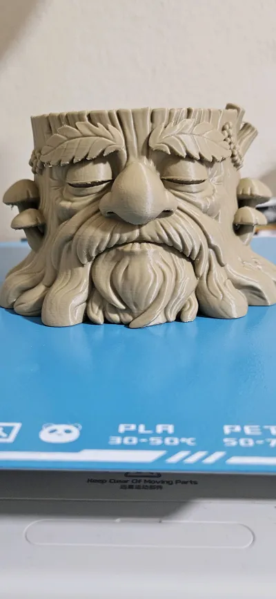Forest Spirit Tree Stump Planter Decorative Cachepot - Free 3D Print ...