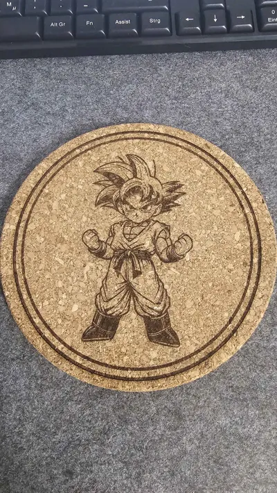 Cork Coaster Son Goku - Free 3D Print Model - MakerWorld