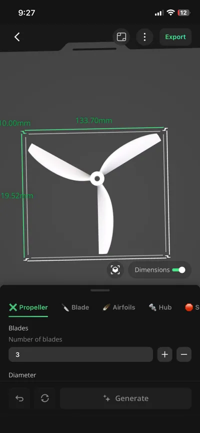 Propeller Generator - Parametric Elliptical Blades - Free 3D Print ...
