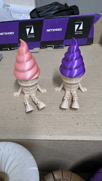 Articulated Ice Cream Buddy - Free 3D Print Model - MakerWorld