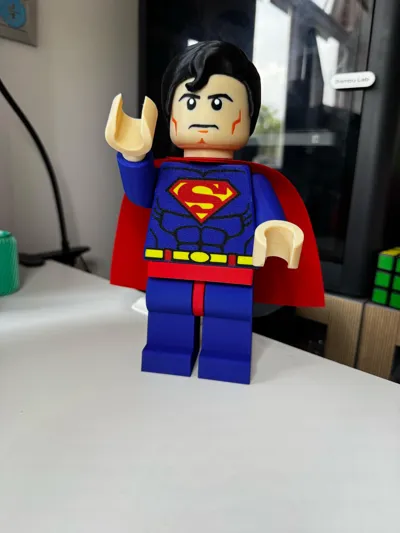 Brick Man Super Man 500% - Free 3D Print Model - MakerWorld