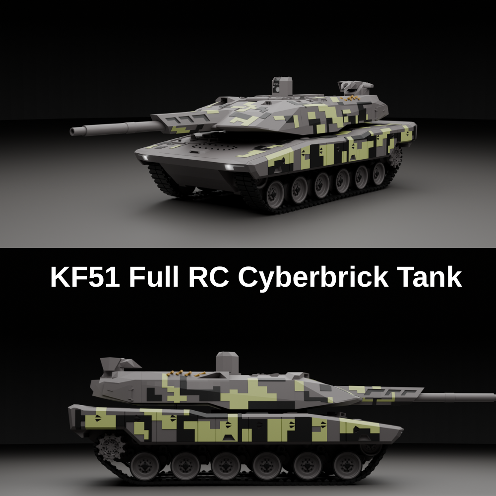 Rheinmetall Kf51 Cyberbrick Mainbattle Tank by TobiDeve - MakerWorld
