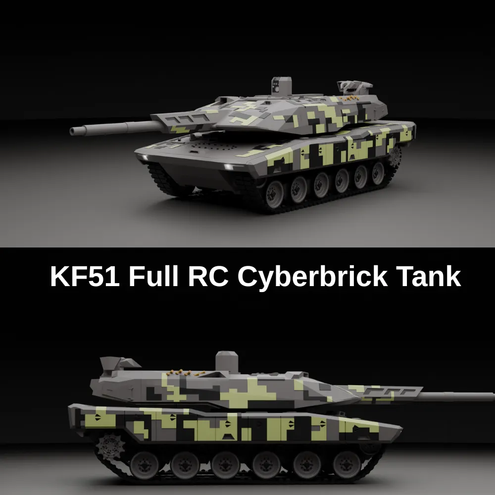Rheinmetall Kf51 Cyberbrick Mainbattle Tank by TobiDeve - MakerWorld