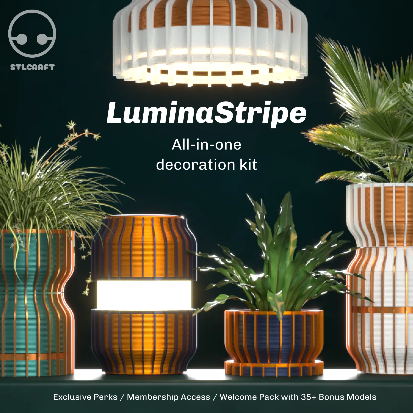 Lumina Stripe : All-In-One Decoration Kit by StlCraft - MakerWorld