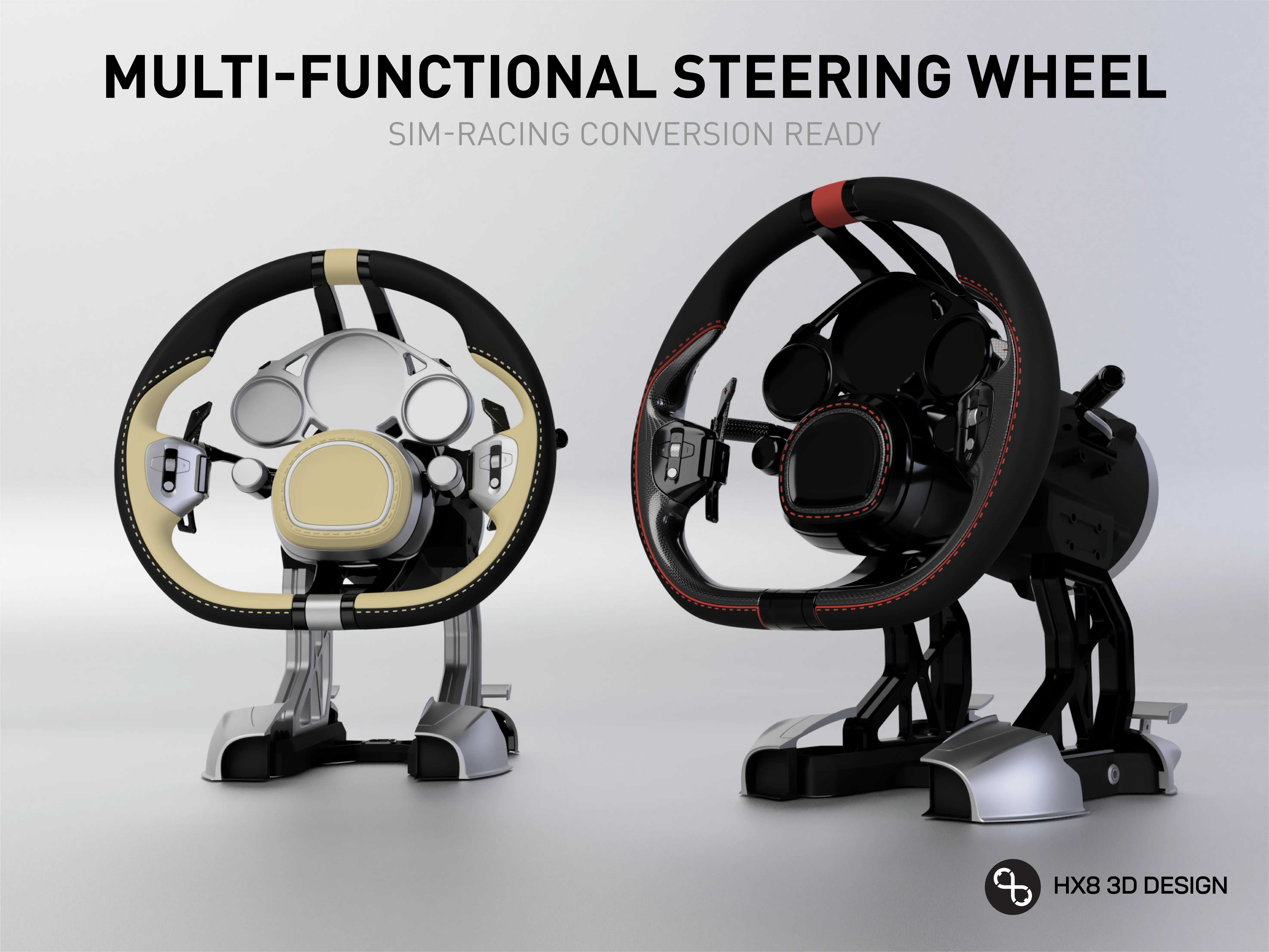Real Size Multifunctional Steering Wheel by HX8 3D Design - MakerWorld