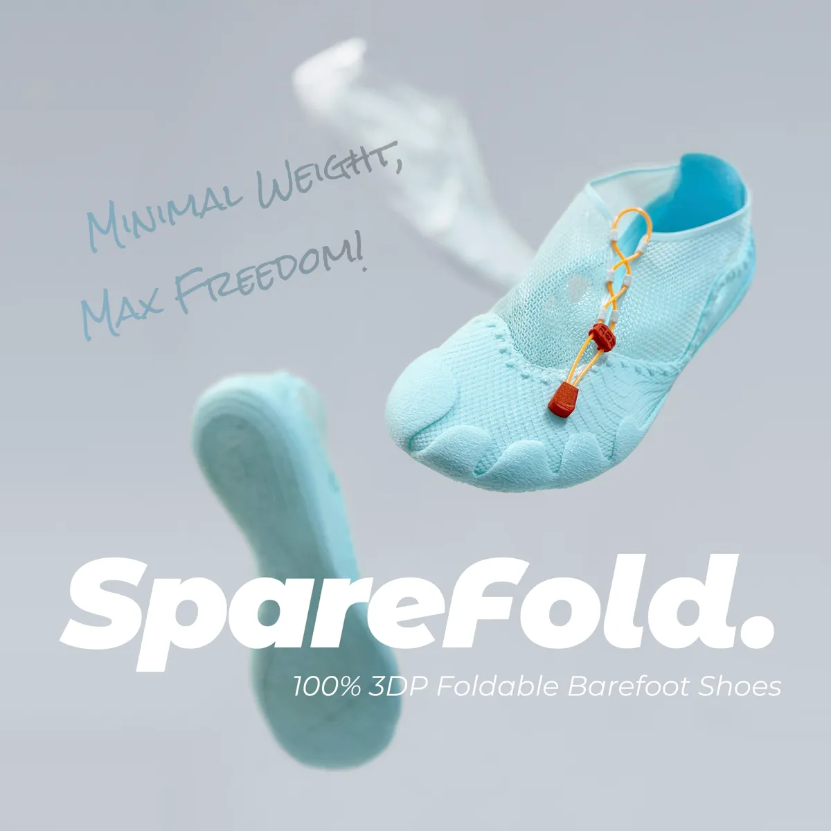 SpareFold: 100% 3DP Foldable Barefoot Shoes by Raven Dai - Maker World