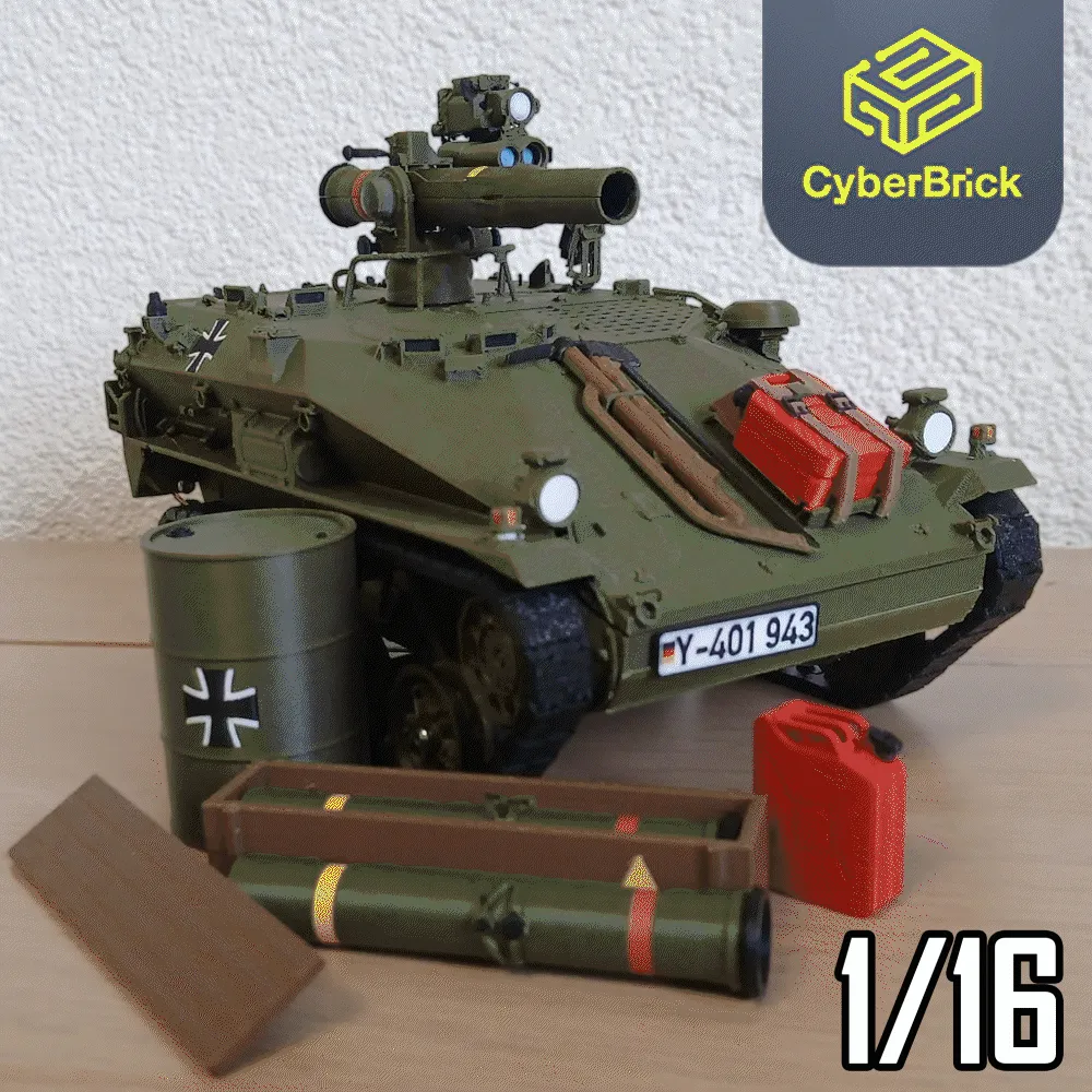 CyberBrick Wiesel 1A1 & 1A2 Waffenträger | 1/16 by PrivateMiku - MakerWorld