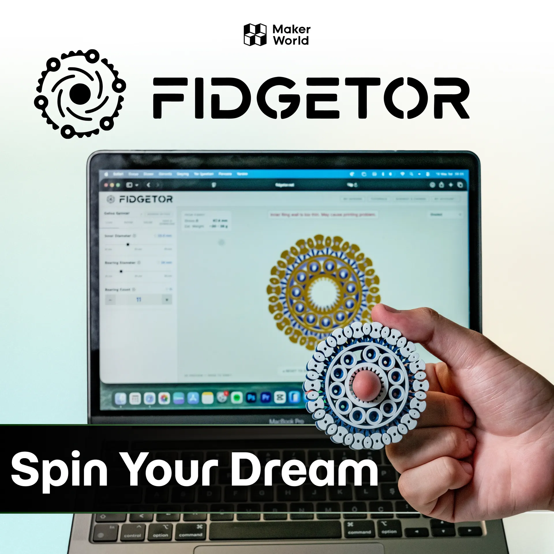 Fidgetor - Spinner Fidget Generator by Gallus Design - MakerWorld