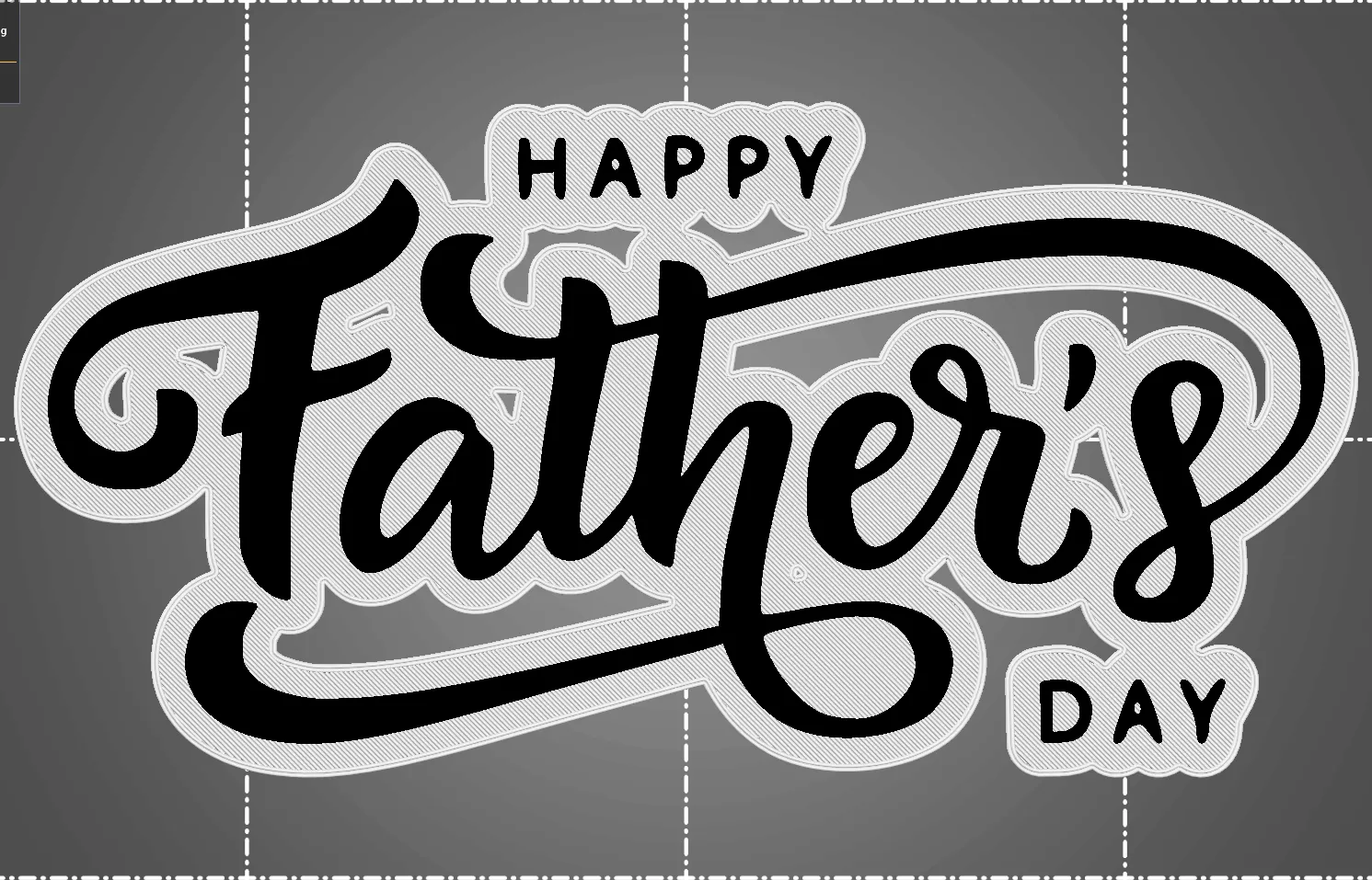 Happy Father's Day Sign 2 Color - Free 3D Print Model - MakerWorld