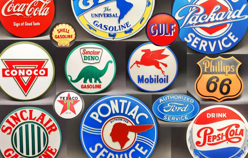 Vintage Shell Gasoline Sign 2 Colors by TripleGWorkshop - MakerWorld