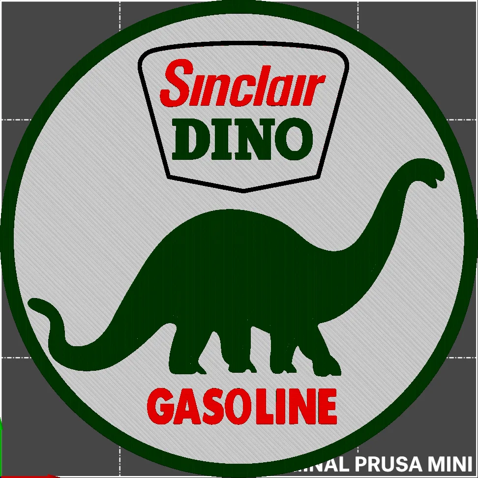 Vintage Sinclair Dino Sign 4 Colors by Triple G Workshop - MakerWorld